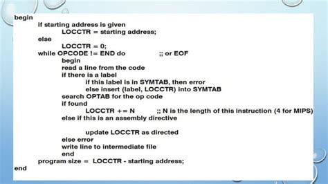 Single Pass Assembler Pptx Programming Languages Computing