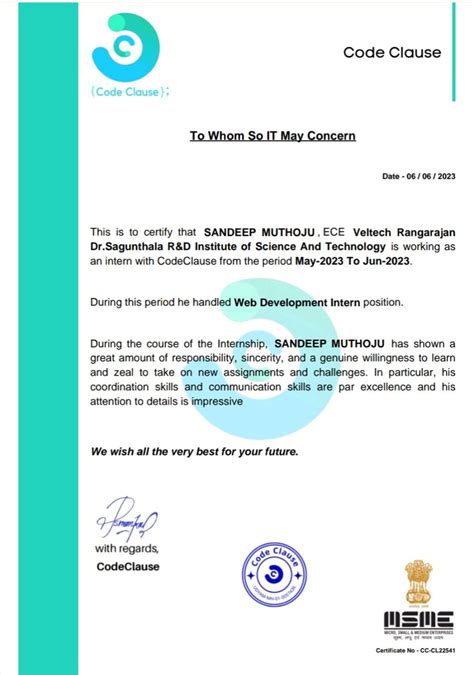 Internship Codeclause Experience Development Frontend Projects