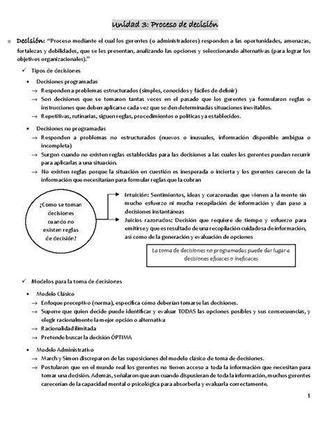 Unidad 3 Proceso De Decisión ” Tipos De Decisiones • Decisiones Programadas → Responden A
