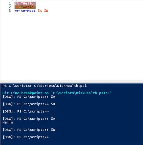 debugging scripts in powershell breakpoints and stepping