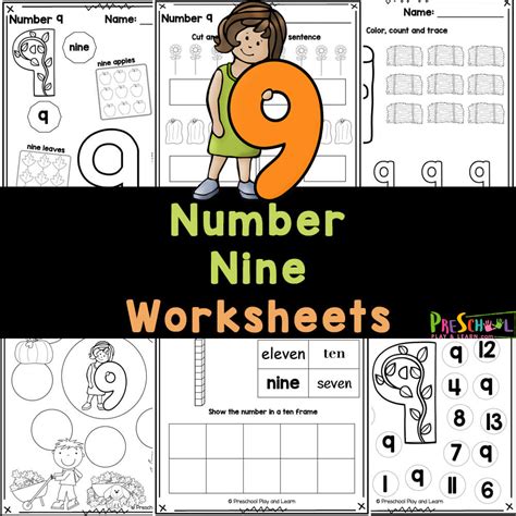 Number 9 Worksheet Tracing Number 9 Worksheet Digital 1