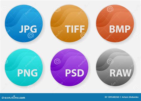 Image File Types Formats Labels Icon Set Stock Vector Illustration Of Design Group 109548260