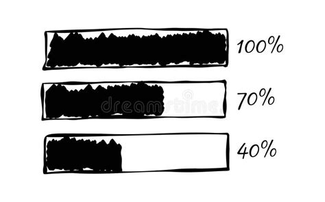Doodle Loading Bar Design Element Progress Speed Status Of Completion