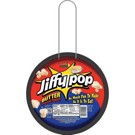 Jiffy Pop Butter Flavored Popcorn Stovetop Popping Pan 4 5 Oz