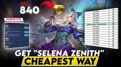 Update Cheapest Way To Get Selena Zenith Skin With Promo Diamond 💎