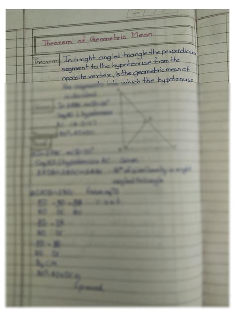 Solution Theorem Of Geometric Mean Studypool