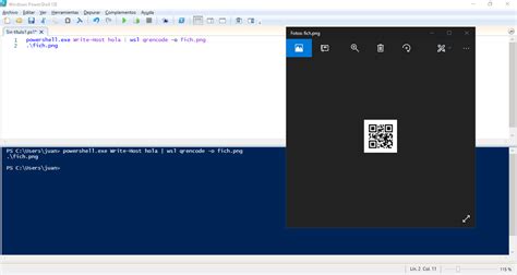 combinar un cmdlet de powershell con un comando en bash mediante wsl