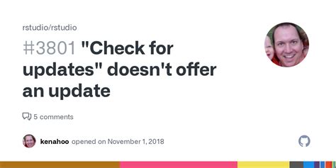 Check For Updates Doesn T Offer An Update Issue Rstudio Rstudio GitHub