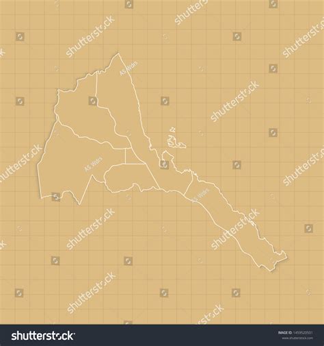ancient eritrea map old paper background stock vector royalty free