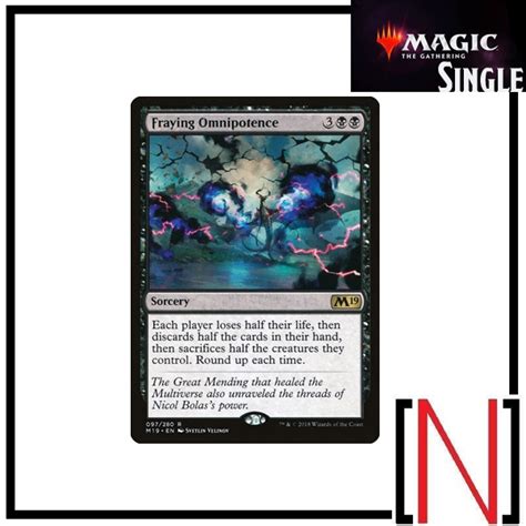 Mtg Single M19 Fraying Omnipotence ระดับ Rare ภาษาอังกฤษ Shopee