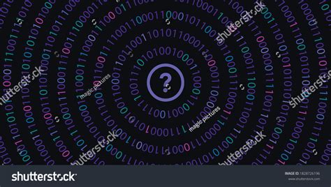 Vector Illustration Binary Code Question Mark Stock Vector Royalty