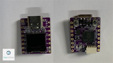 cyan infinite initial impression of the rp2040 board with 0 42 display