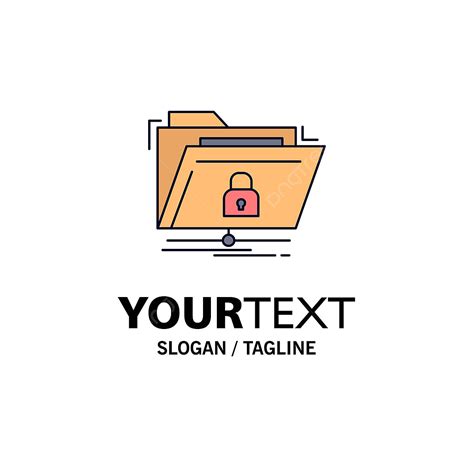 encryption files folder network secure flat color icon vecto folder