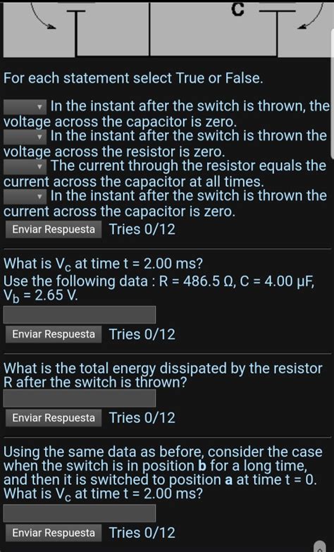 Solved Consider The RC Circuit In The Figure Below The Chegg