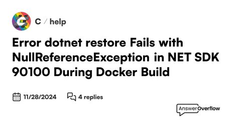 error dotnet restore fails with nullreferenceexception in sdk 9 0