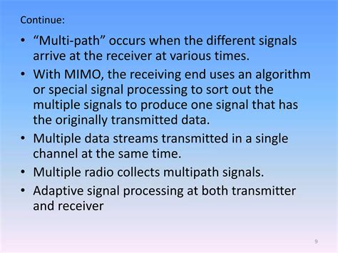 Mimo In Wireless Communication Pptx Computer Networking Computing
