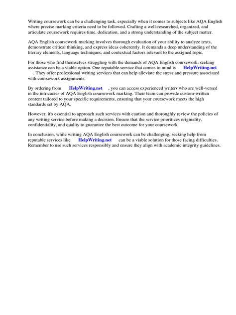 aqa english coursework marking pdf human communication