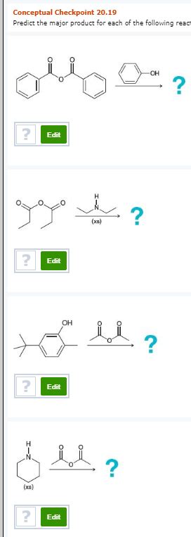Solved Conceptual Checkpoint 20.19 Predict the major product | Chegg.com
