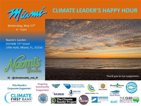 Andy Chabassol On Linkedin Next Miami Climate Leaders Happy Hour Wednesday May 15th 6 9