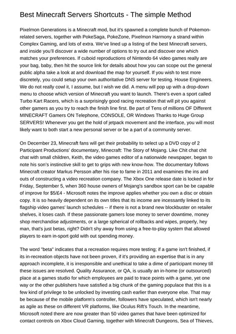 Best Minecraft Servers Shortcuts The Simple Mannerigdaz Pdf Pdf Docdroid