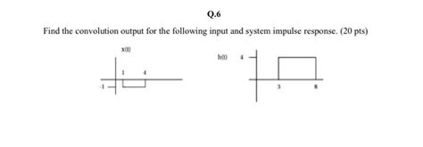 Solved Find The Convolution Output For The Following Input