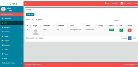 E Class Management System Free Sample