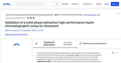 [citation report] validation of a solid phase extraction high