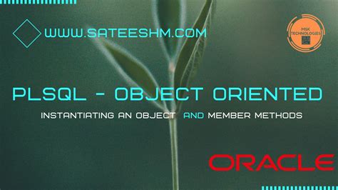 Plsql Object Oriented Msk Technologies