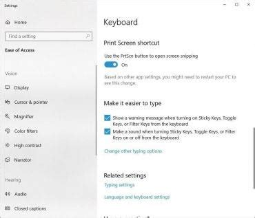 How To Change Settings So Windows Image Snipping Opens With Print Screen