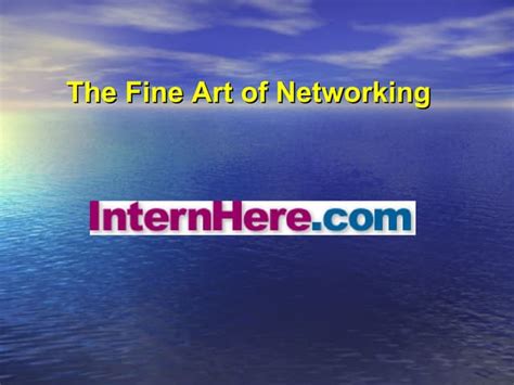 A Guide To Networking Ppt