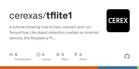 Tflite1deployguideswindowstfliteguidemd At Master · Cerexas