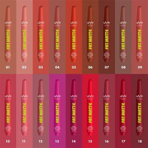 Fat Matte Smooth Color Lipstick Nyx Professional Makeup