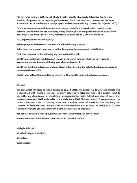 Outcome Measure Bb Pdf