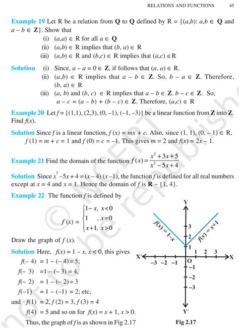 NCERT Book Class Maths Chapter RELATIONS AND FUNCTIONS
