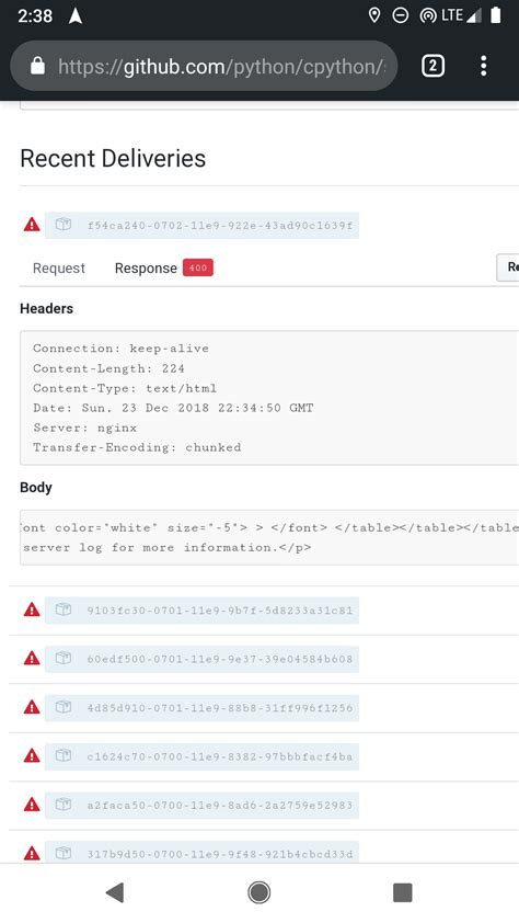 The Cpython Github Merge Webhook To Bugs Python Org Is Broken Issue Python Core