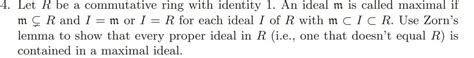 solved 4 let r be a commutative ring with identity 1 an