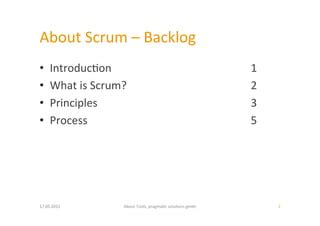 About Scrum Tools PDF
