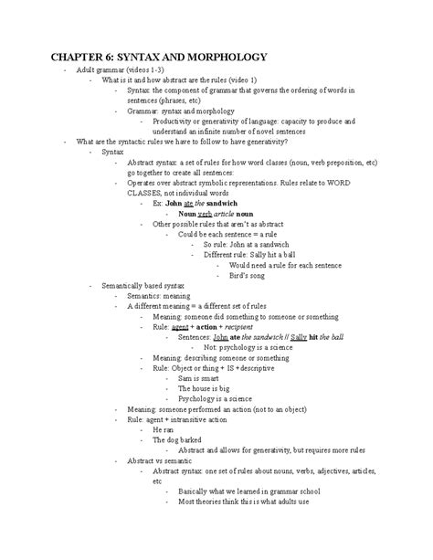 6 7 10 notes chapter 6 syntax and morphology adult grammar videos 1