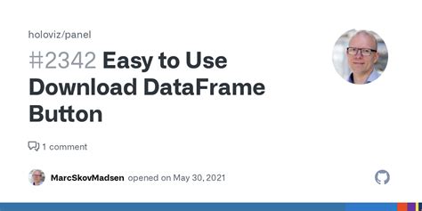 Easy To Use Download Dataframe Button · Issue 2342 · Holovizpanel · Github