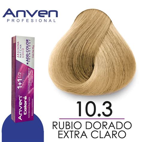 Tinte Para Cabello Anven A103 Rubio Dorado Extra Claro 90gr