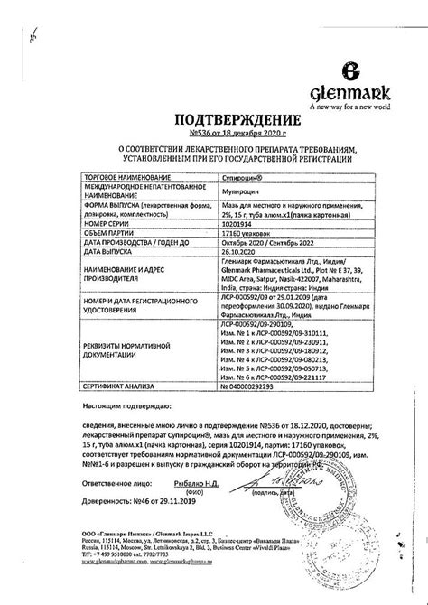 Супироцин мазь для наружного применения 2% 15 г 1 шт - купить, цена и ...