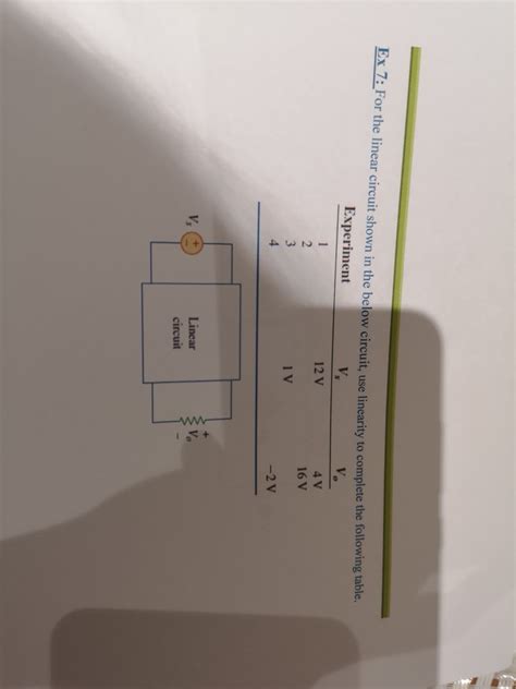 solved ex 7 for the linear circuit shown in the below