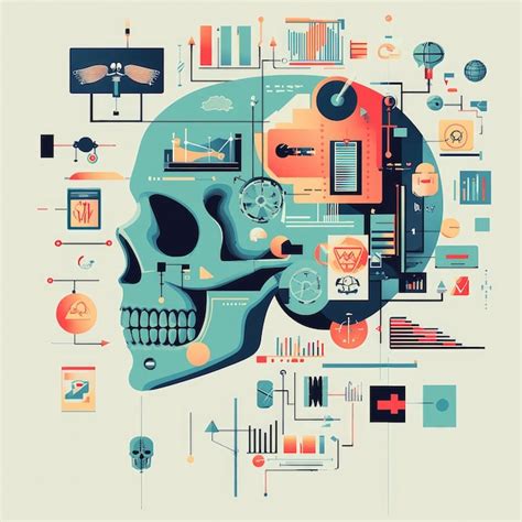 Skull Modern Tech Premium Ai Generated Image