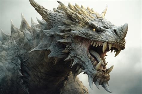 Premium Photo A Dragon With Sharp Teeth