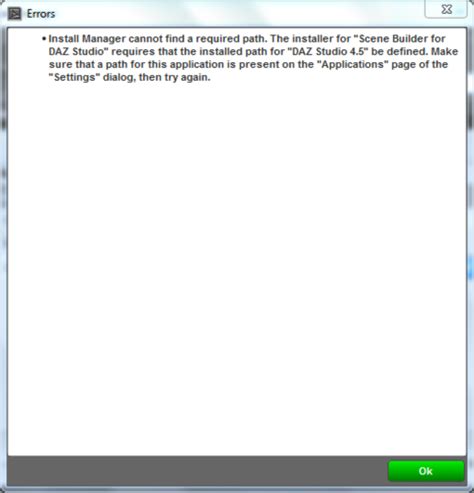 resolved install manager can t find daz path for installing goz and