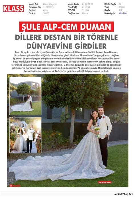 Şule Alp Cem Duman Dillere Destan Bir Törenle Dünyaevine Girdiler