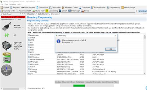 BQ G BqSTUDIO Update Chemistry Error Power Management Forum Power Management TI E E