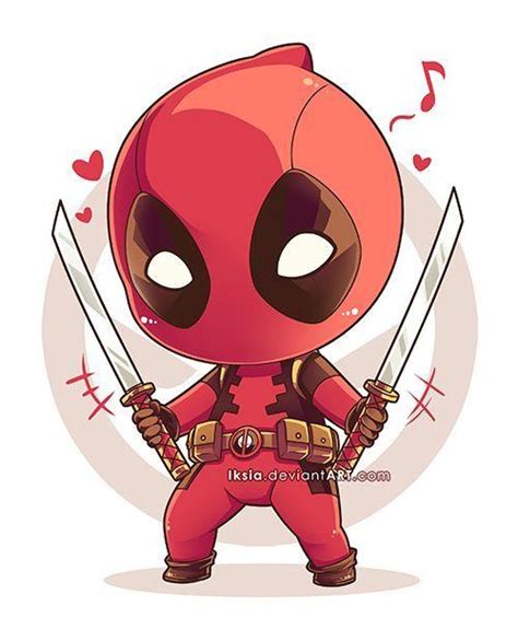 Little Deadpool Heart Logo Logodix