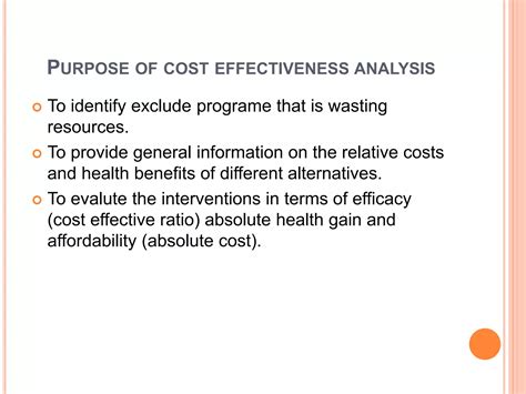 Cost Effectiveness Analysis Pptx