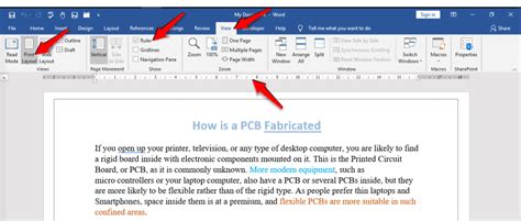 how to show and hide ruler in ms word officebeginner